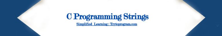 C Programming Strings Trytoprogram c-programming-strings-trytoprogram