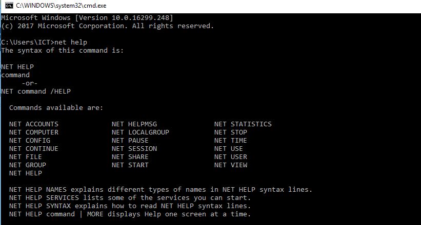 Batch file Network Commands (NET Commands) | Trytoprogram Batch file Network Commands (NET Commands) | Trytoprogram