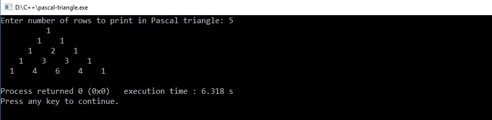 C Program To Print Pascal s And Floyd s Triangle Source Code 