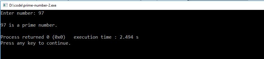 C Program To Check Prime Number Source Code Trytoprogram
