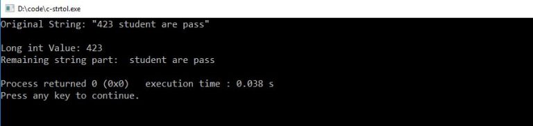 C Strtol String Conversion Function Example And Explanation 9514