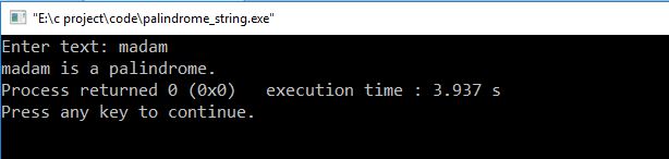 C Program To Check Whether A String Is Palindrome Or Not Trytoprogram