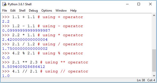 Pythonfloatarithmeticoperator Online Tutorials For C Programming Cplusplus Java Python